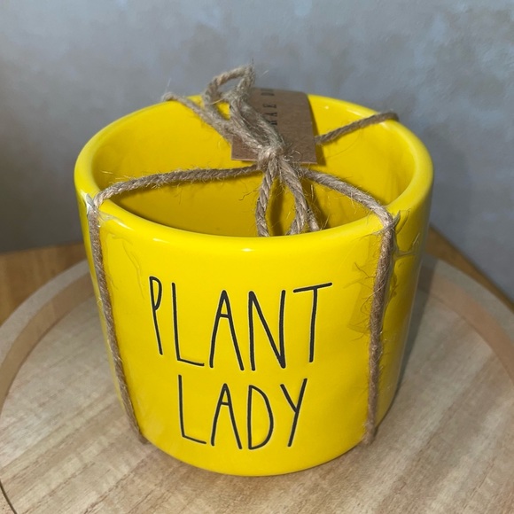 Rae Dunn | Other | Rae Dunn Yellow Plant Lady Mini Planter Brand New ...